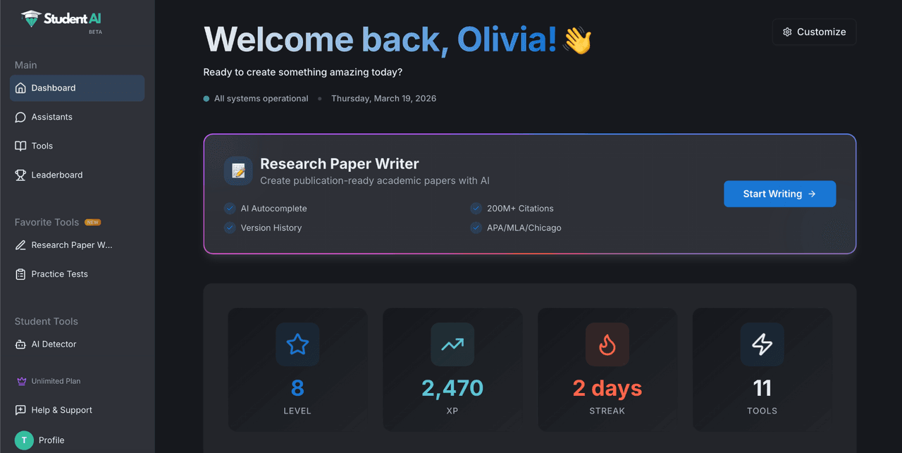 StudentAI - AI Tools & Tutors for Students